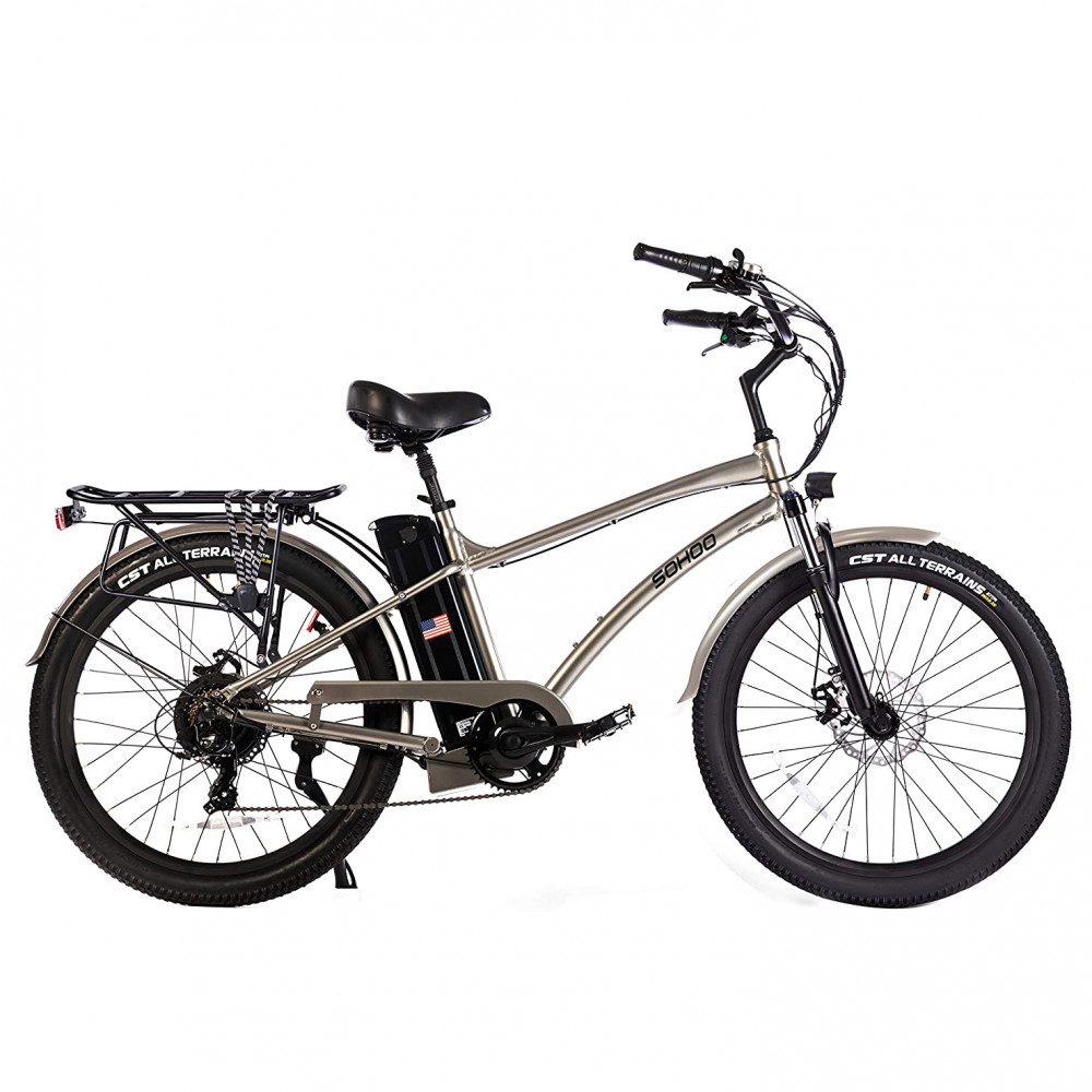 SOHOO 48V500W13Ah 26" Step-Over Beach Cruiser Electric Bicycle