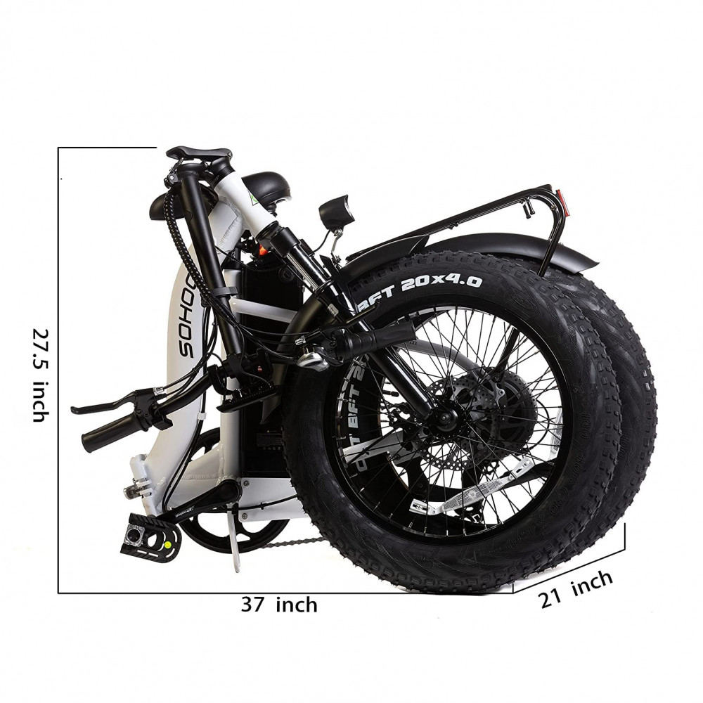 SOHOO 48V500W13AH E-Bike 20" Step-Over Folding Fat Tire Electric Bicycle